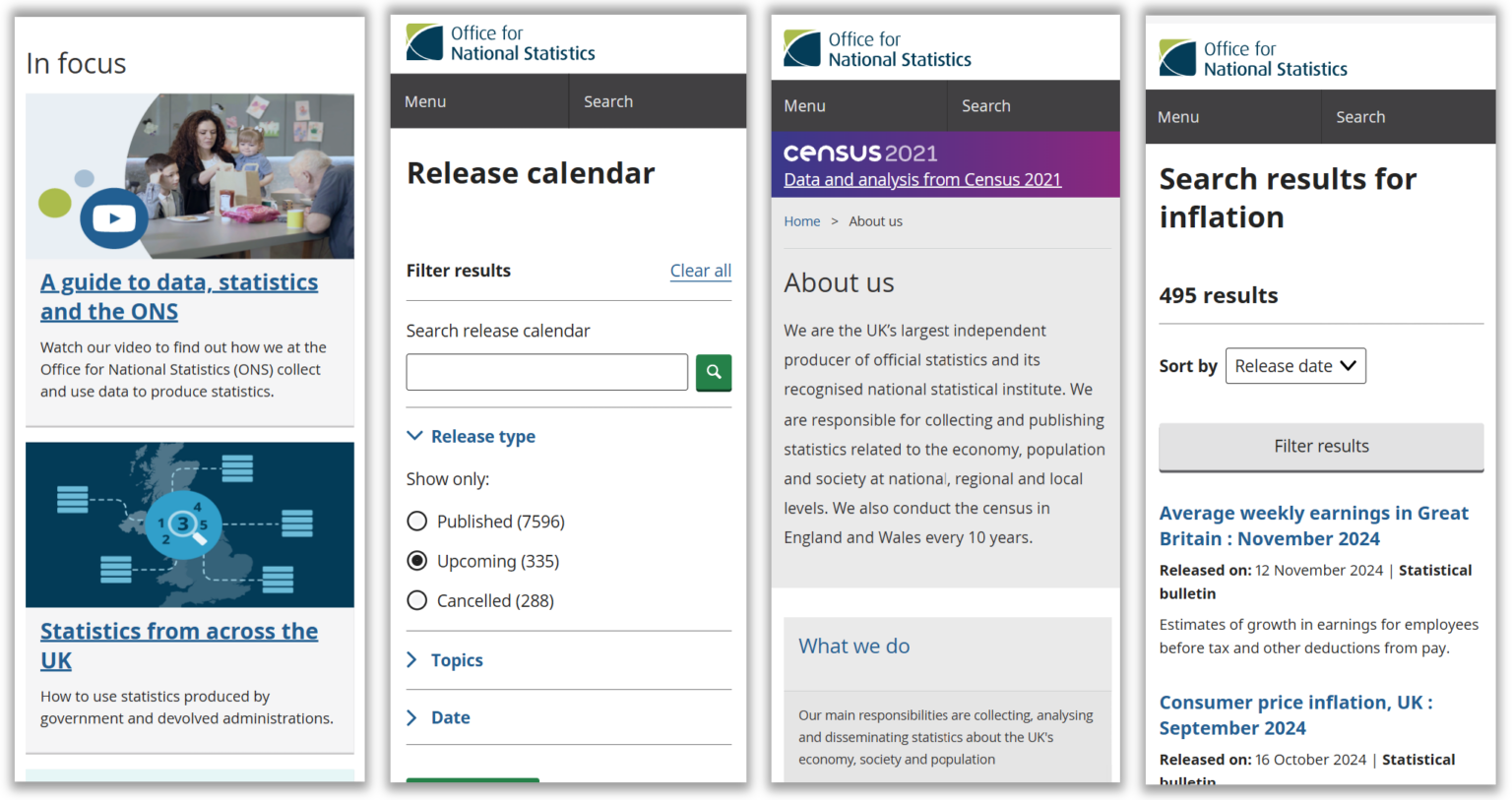Website – ONS Digital, Data and Technology